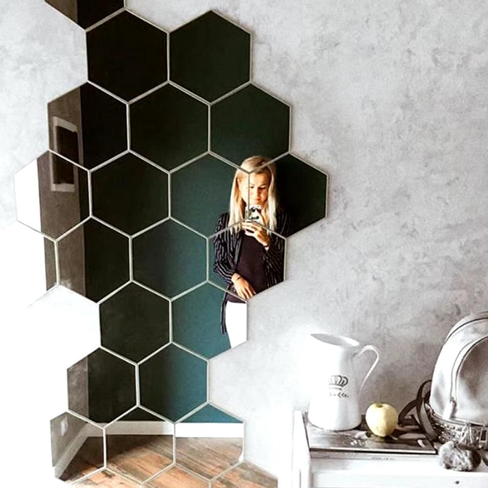 3D Hexagon Mirror Wall Sticker – AP Essentials